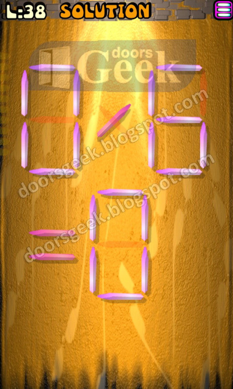 Matches Puzzle [Episode 8] Level 38 Solution ~ Doors Geek